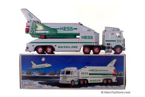 Hess 1999 Truck and Space Shuttle with Satellite – Jackie's Toy Store
